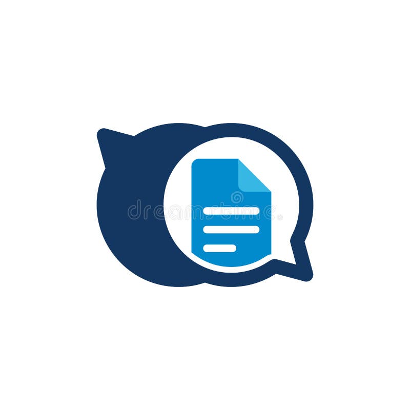 Document Chat Logo Icon Design Stock Vector - Illustration of docs ...
