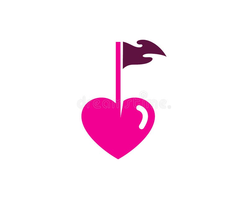 Heart Golf Logo Icon Design Stock Vector - Illustration of creative ...