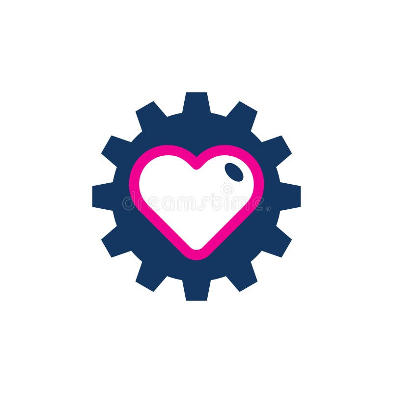 Love Gear Logo Icon Design stock vector. Illustration of beautiful ...