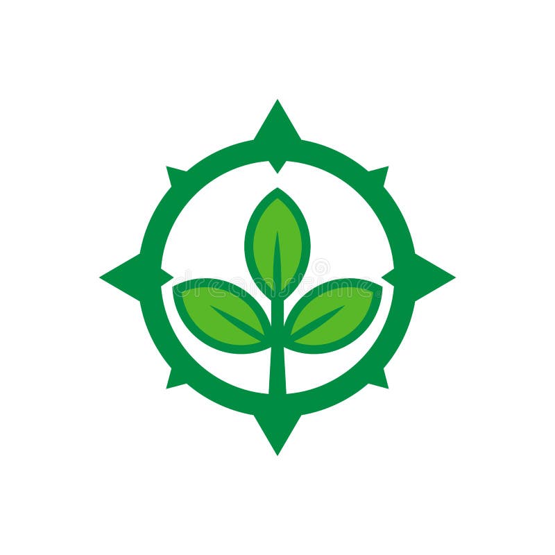 Compass Tree Logo Icon Design Stock Vector - Illustration of journey ...