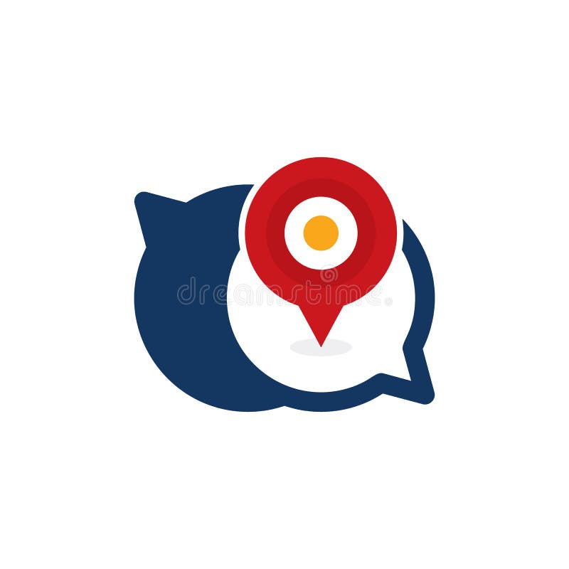 Pin Chat Logo Icon Design stock vector. Illustration of creative ...