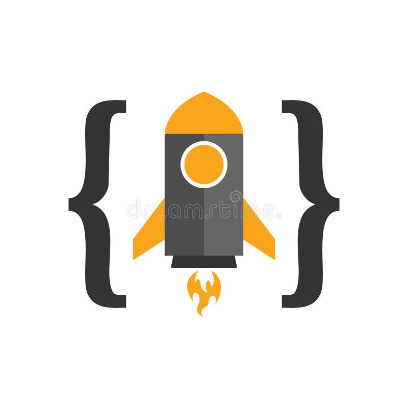 Rocket Idea Icon Logo Design Element Stock Vector - Illustration of ...