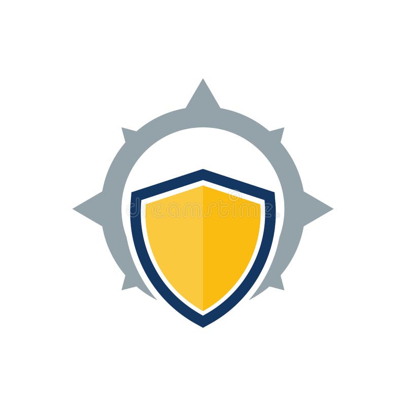 Shield Compass Logo Icon Design Stock Vector - Illustration of ...