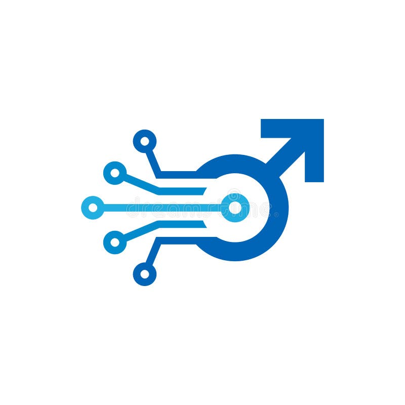 Tech Male Man Logo Icon Design Stock Vector - Illustration of digital ...