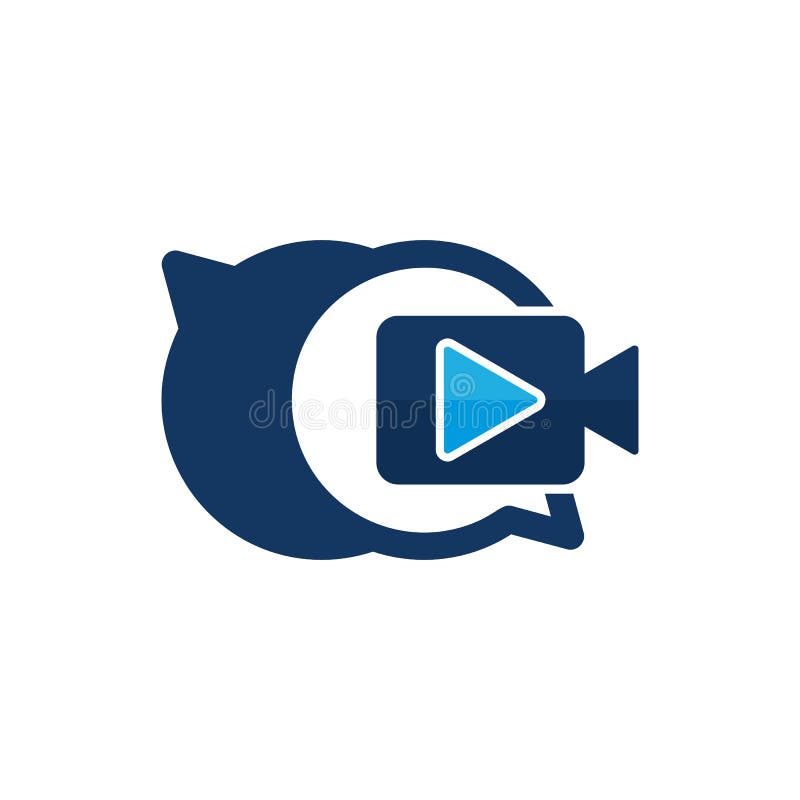 Video Chat Logo Icon Design Stock Vector - Illustration of media ...