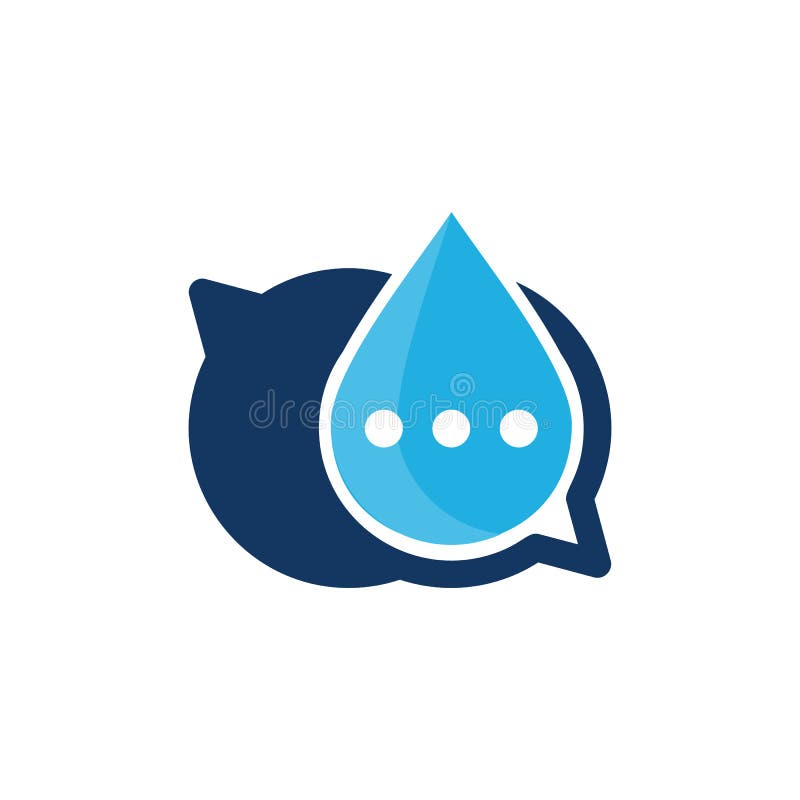 Water Chat Logo Icon Design Stock Vector - Illustration of design ...