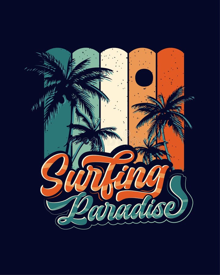 Beach Theme Surfing T Shirt Design and Unique Summer T Shirt Designs ...