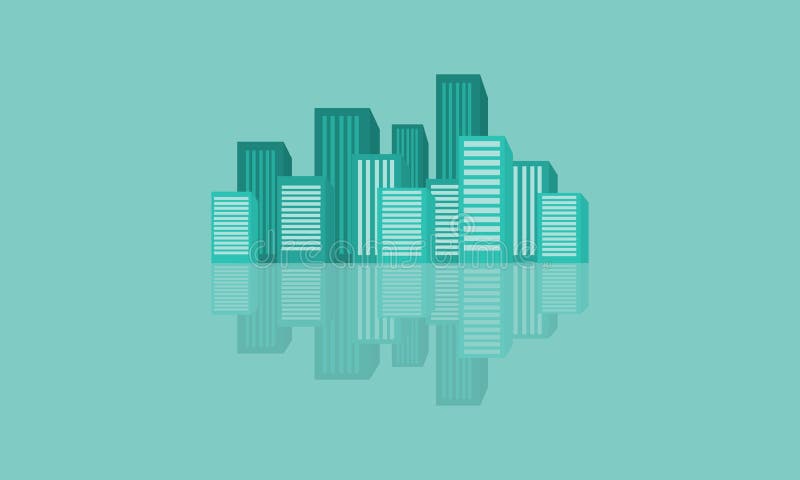 Design Cartoon Building Vector Flat Stock Vector - Illustration of ...