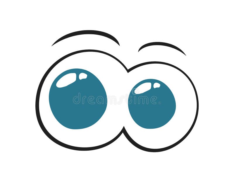 Set of Cartoon Eyes Looking in All Directions Stock Vector ...