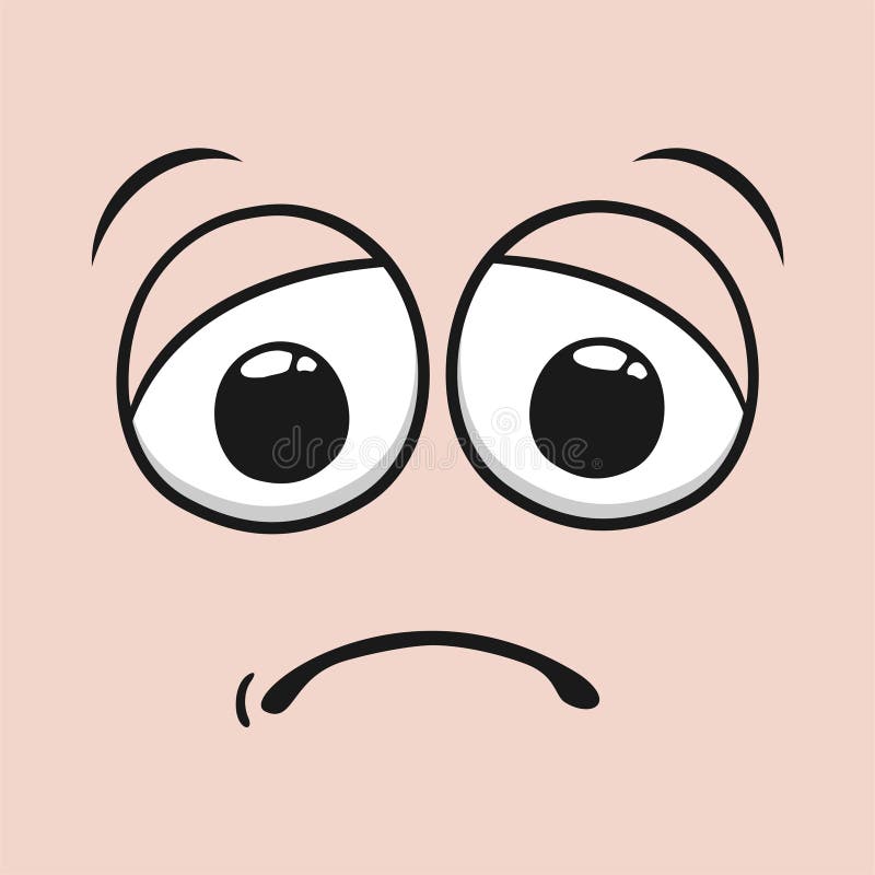 Design of cartoon sad face stock vector. Illustration of design - 243615595
