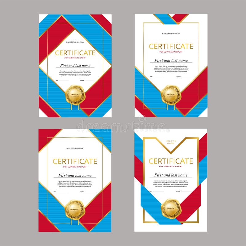 Gift Certificate Design, Honorary Diploma. Creative Geometric Green ...