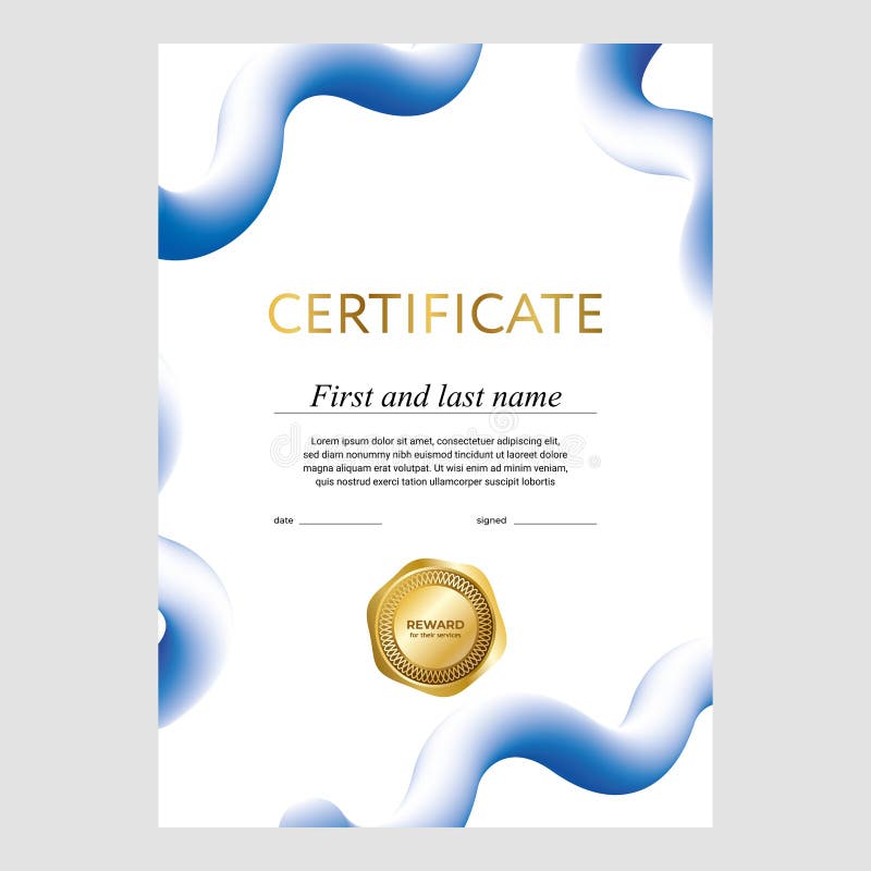 Design of Certificate, Diploma, Modern Geometric Design Stock Vector ...