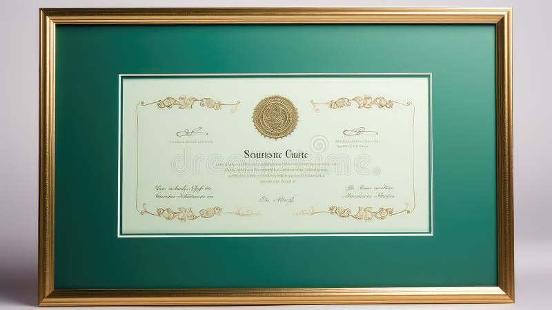Design certificate green stock illustration. Illustration of design ...