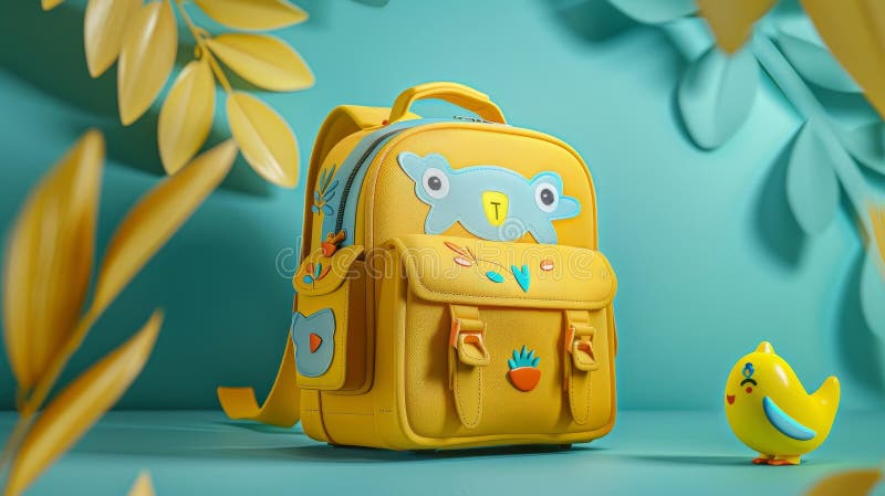 Design a Charming Childrens Backpack Mockup with Playful Elements on a ...