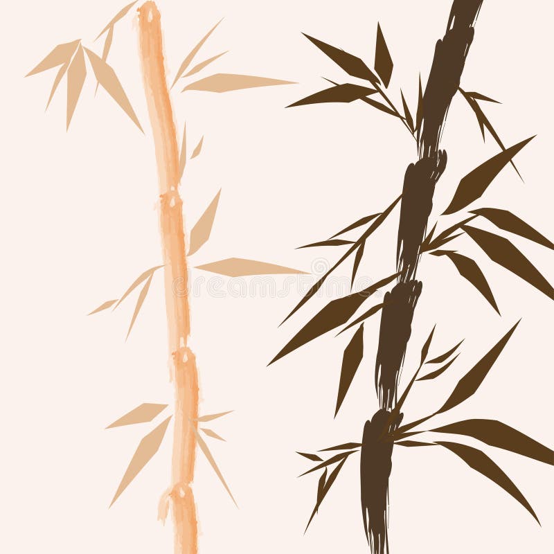 Design of Chinese Bamboo Trees Stock Vector - Illustration of pattern ...