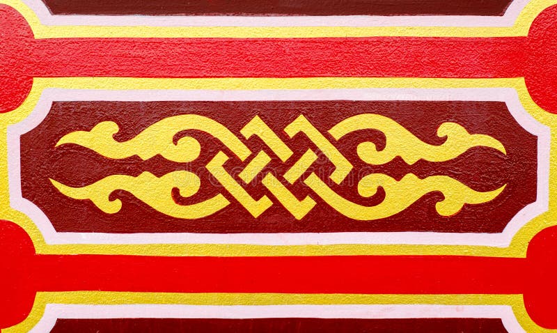 Design Chinese Pattern with the Red Lines Stock Photo - Image of ...