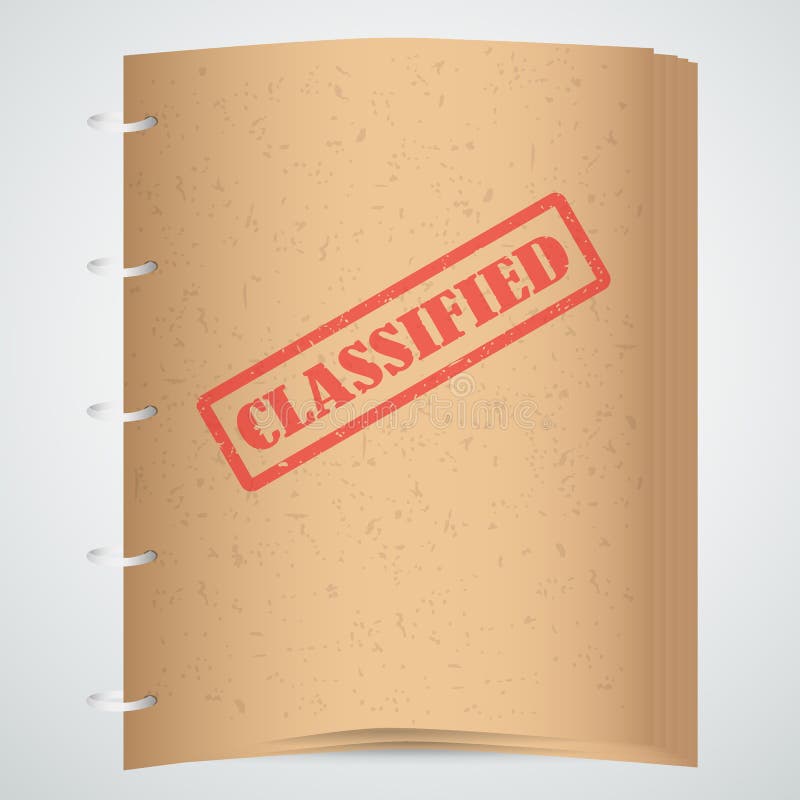 Design Classified Red Stamp Text on Brown Paper Stock Vector ...