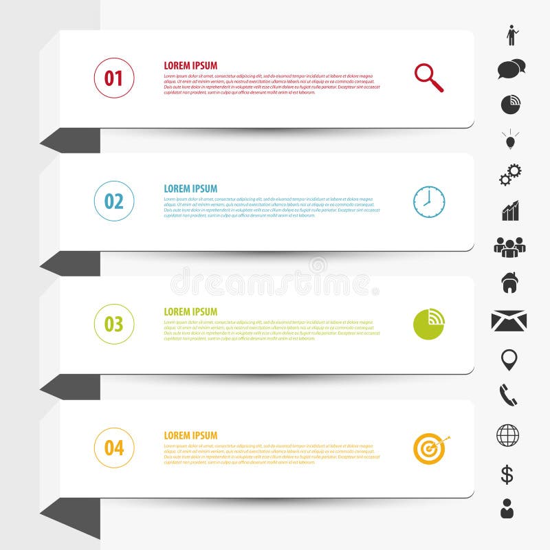 Design Clean Banners Template. Infographics Vector with Icons Stock ...