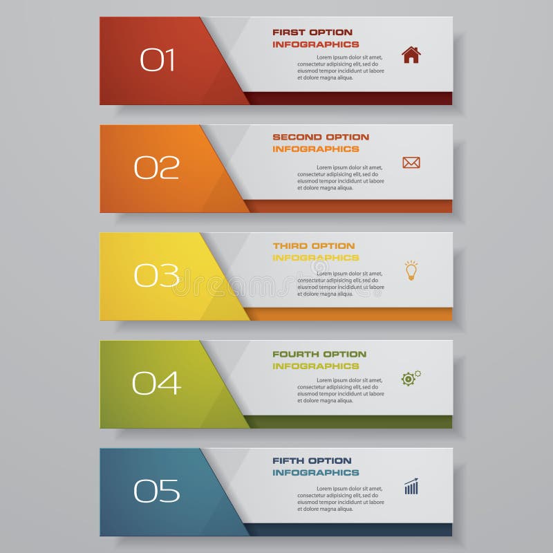 Design Clean Number Banners Template/graphic or Website Layout. Stock ...