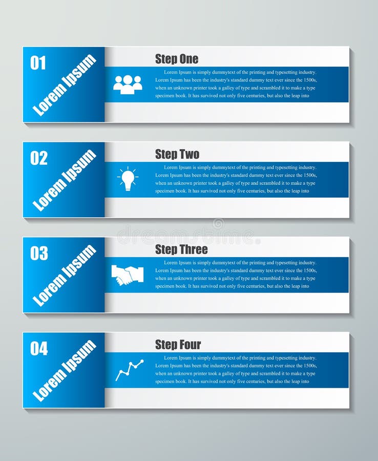 Design Clean Number Banners Template.graphic or Website Layout. Stock ...