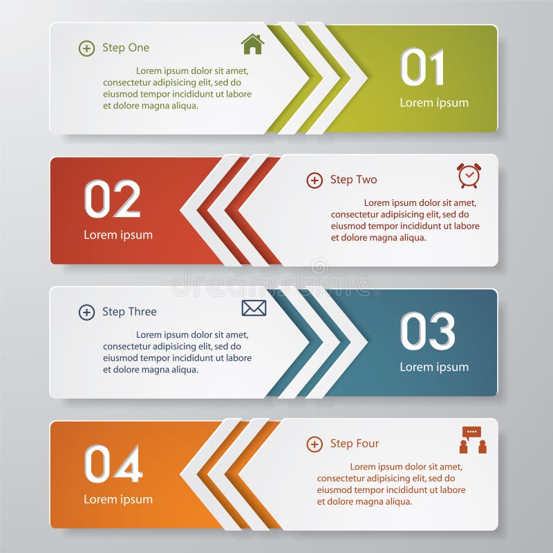 Design Clean Number Banners Template. Stock Vector - Illustration of ...