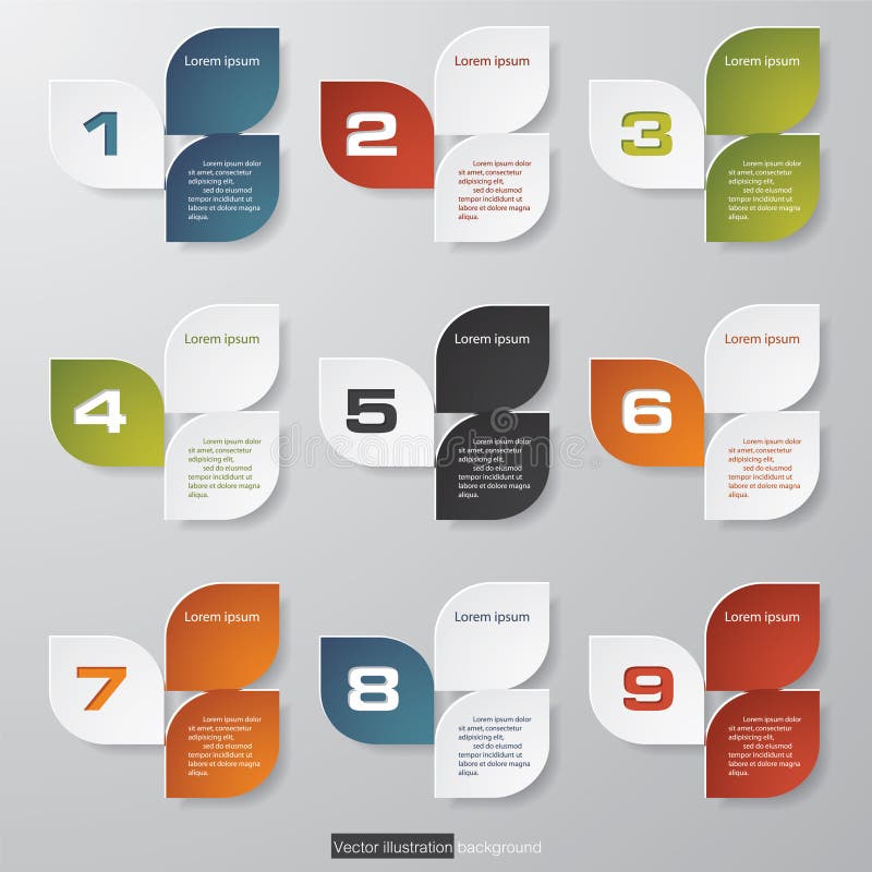 Design Clean Number Banners Template Stock Vector - Illustration of ...