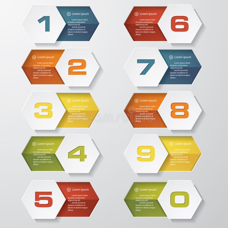 Design Clean Number Banners Template. Vector. Stock Vector ...