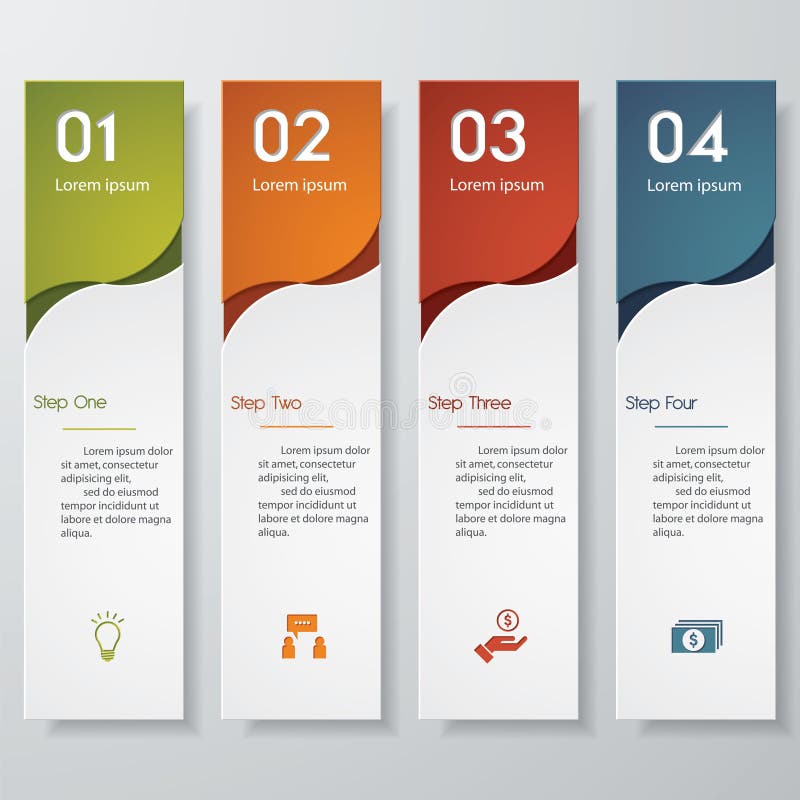 Design Clean Number Banners Template Stock Vector - Illustration of ...