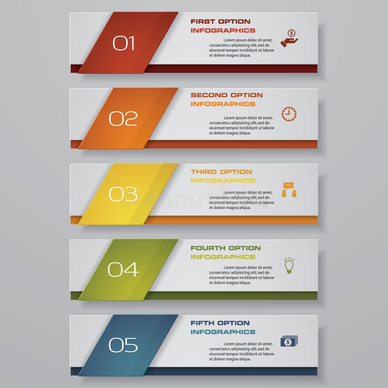 Design Clean Number Banners Template. Vector Stock Vector ...