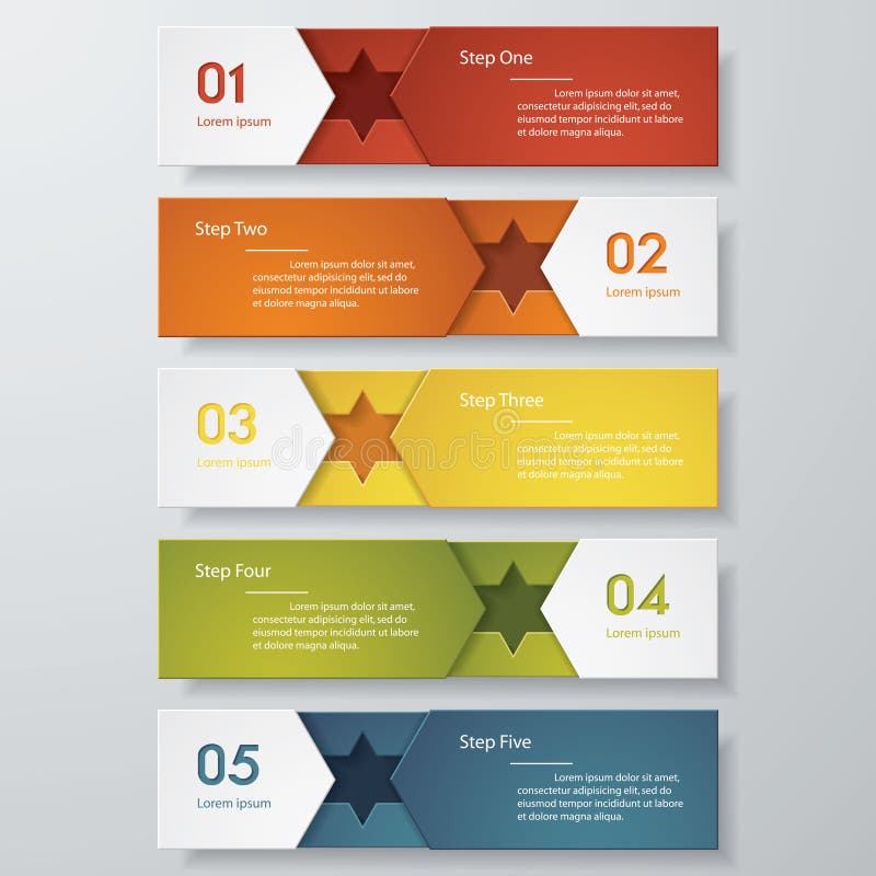 Design Clean Number Banners Template. Vector. Stock Vector ...