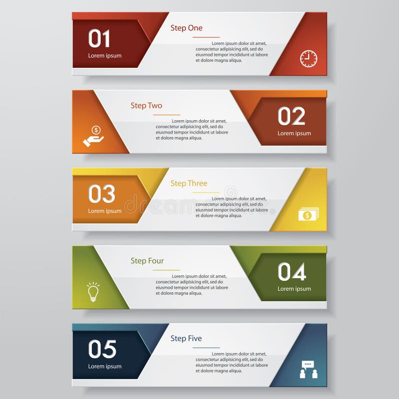 Design Clean Number Banners Template. Vector. Stock Vector ...