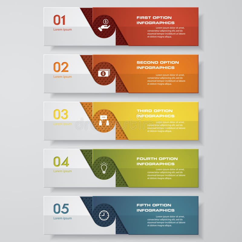 Design Clean Number Banners Template Stock Vector - Illustration of ...