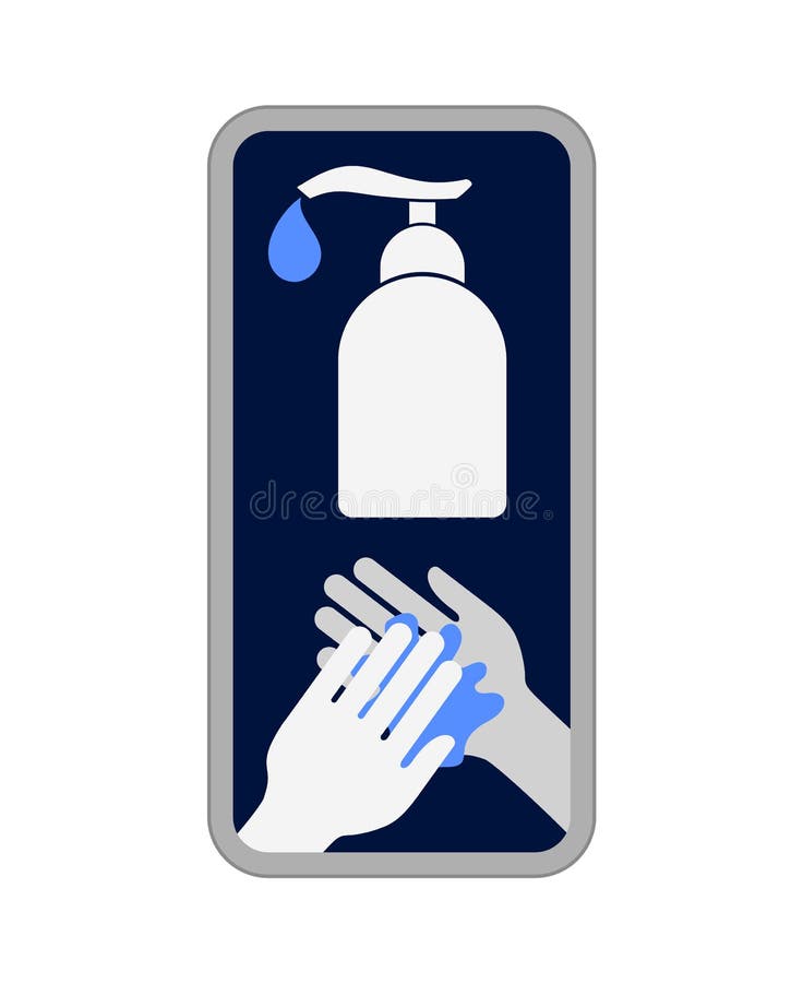 Design of Cleaning Hands Symbol Stock Vector - Illustration of medical ...