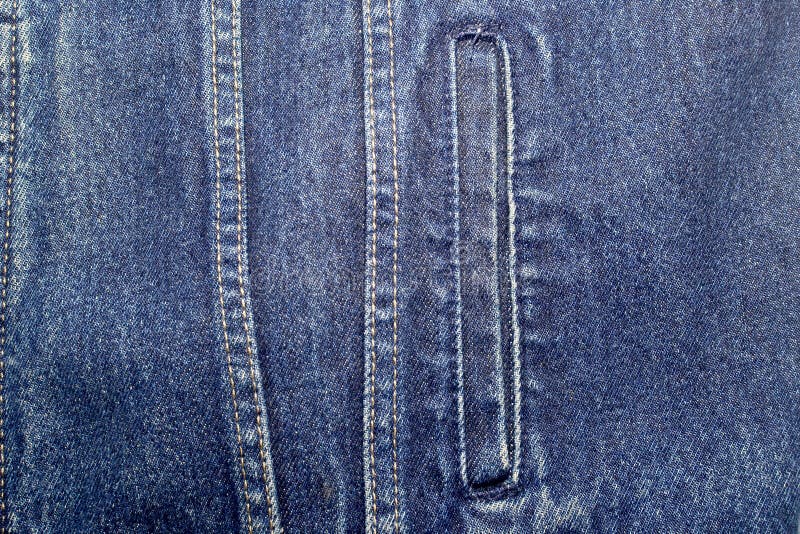 Design Clothing Side Pocket of Denim Jacket Stock Image - Image of ...
