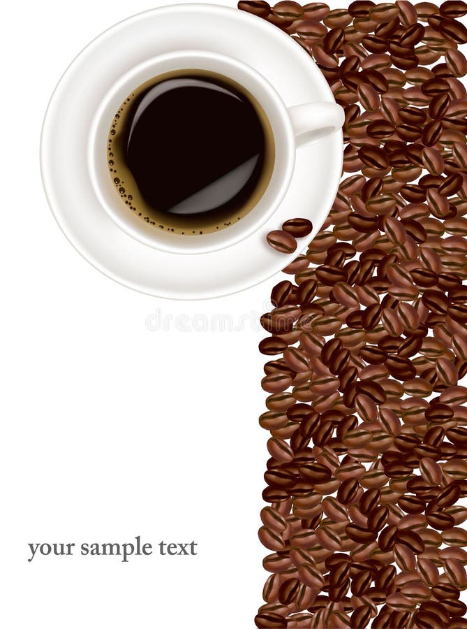 Coffee Background with Stripes in Blue Tones Stock Illustration ...