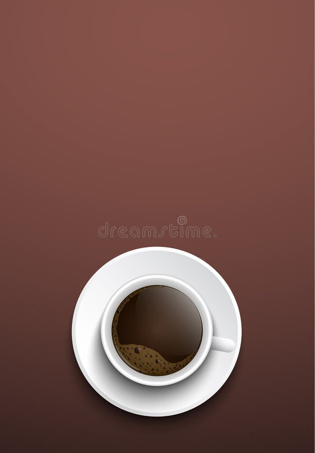 Design Coffee Banners, a Top View of a Cup of Coffee Stock Vector ...