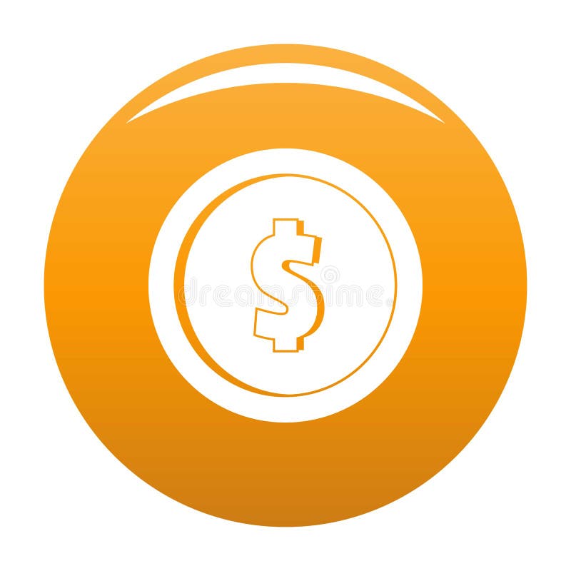 Design coin icon orange stock illustration. Illustration of paper ...