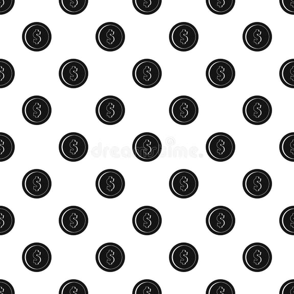 Design Coin Pattern Seamless Vector Stock Vector - Illustration of ...