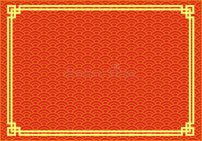 Design Collection of Chinese Style Frames on Red Background Stock ...