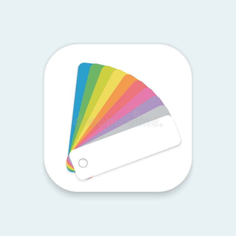Design Color Guide Fan Flat Vector Mobile OS Application Icon Fo Stock ...