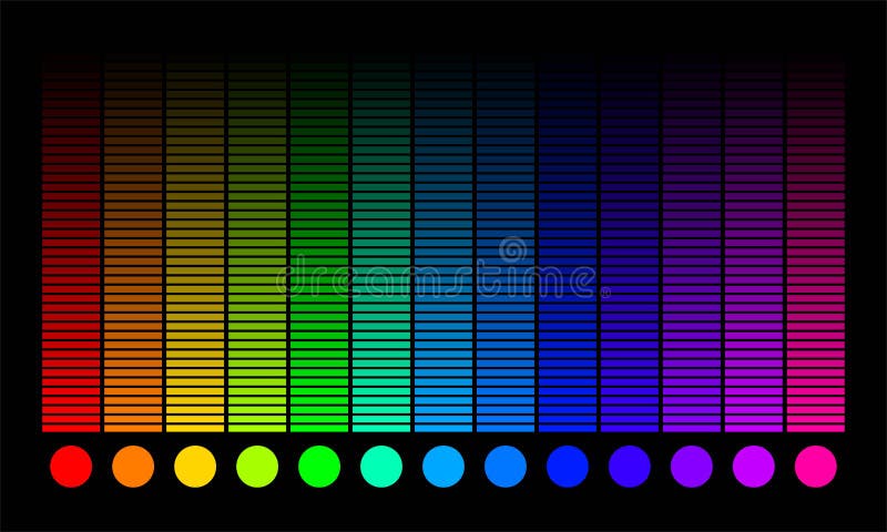 Design of color range bars stock vector. Illustration of gradient ...