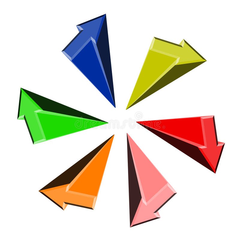 Design of Colorful Arrows Circle Stock Vector - Illustration of circle ...