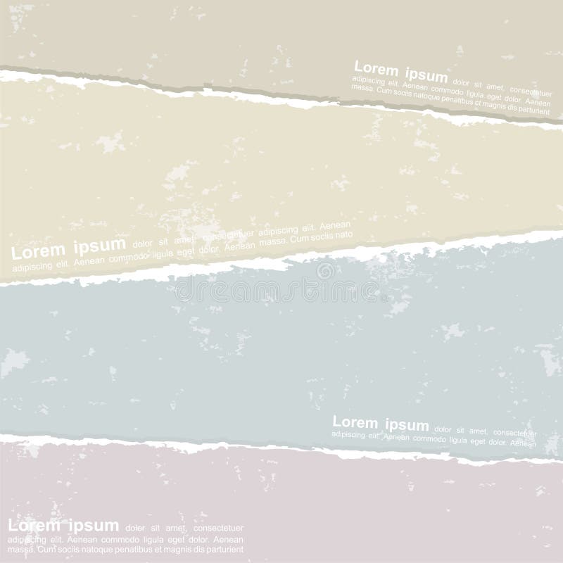 Design with Colorful Torn Papers. Vector Stock Vector - Illustration of ...