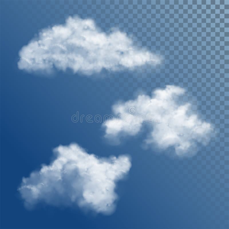 Transparent White Vector Clouds Stock Vector - Illustration of shine ...