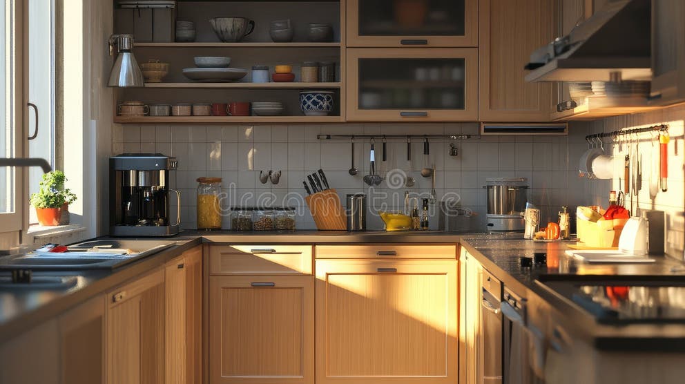 Design computer kitchen stock illustration. Illustration of digital ...