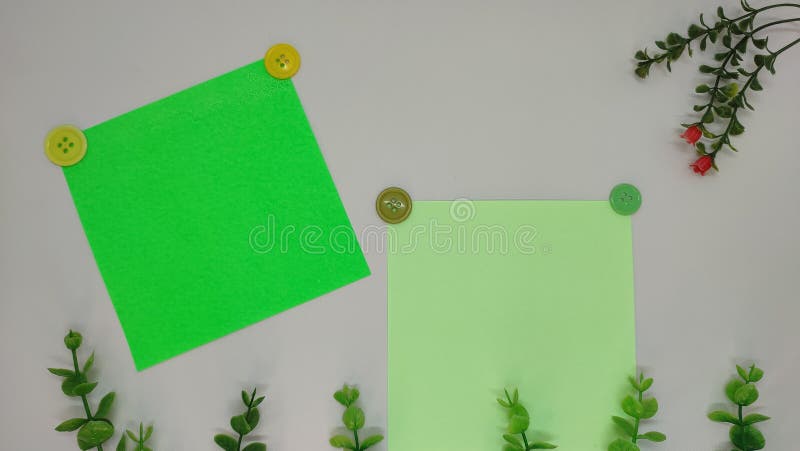 Design Concept for Green Notes from Origami Paper on a White Background ...