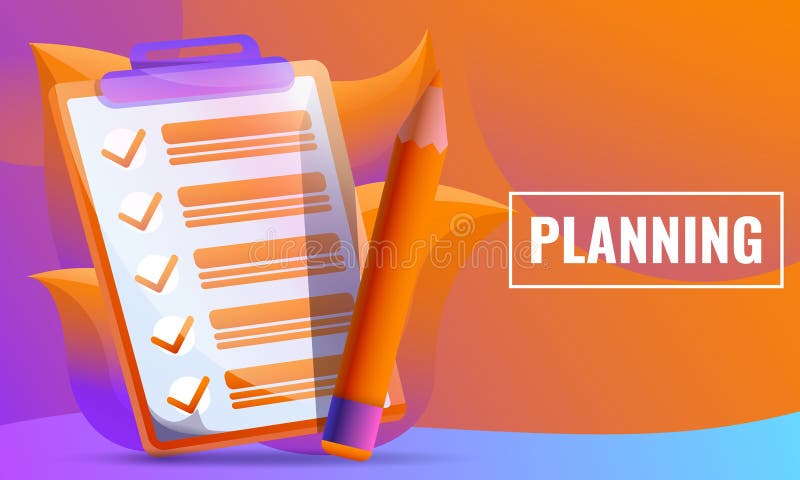 Design Concept of Planing Check Sheet and Pencil Stock Vector ...