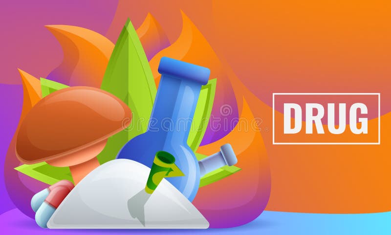 DEsign Concept Poster about Drugs Stock Illustration - Illustration of ...
