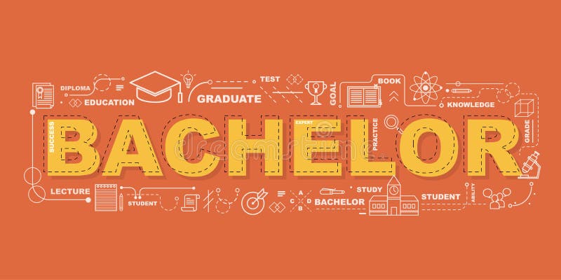 Design Concept of Word Bachelor Website Banner Stock Vector ...