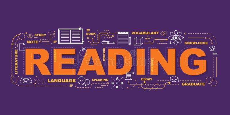 Design Concept of Word READING Website Banner Stock Vector ...